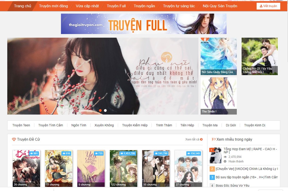 Thiết kế website đọc truyện tranh, truyện chữ chuyên nghiệp - Bizfly ...